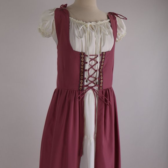 Dresses | Vtg Medievel Prairie Victorian Boho Corset Cottage Core ...